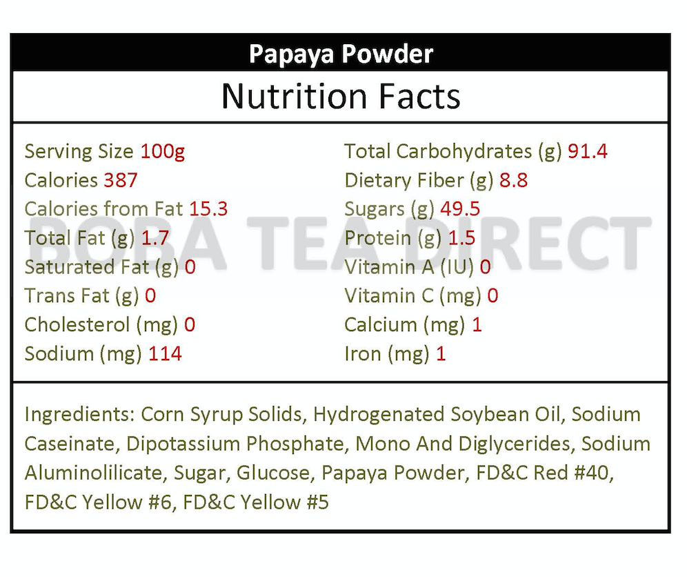 Papaya Boba Tea - Bubble Tea Powder – Boba Tea Direct